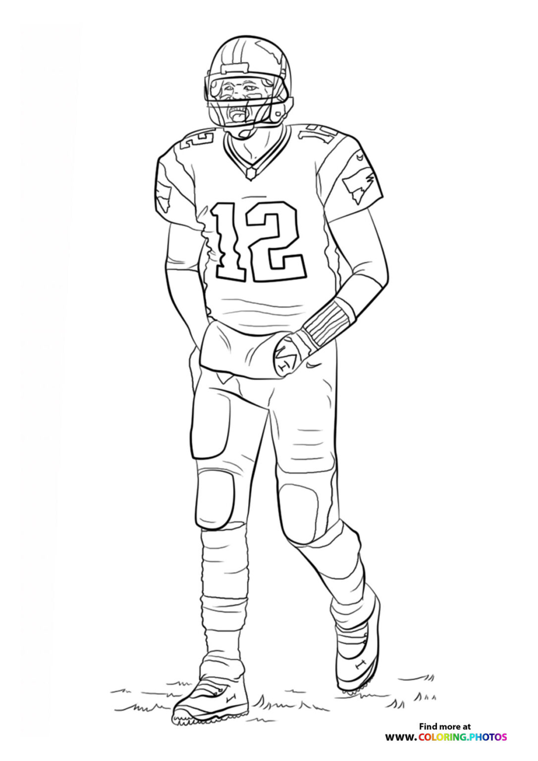 Tom Brady NFL player - Coloring Pages for kids