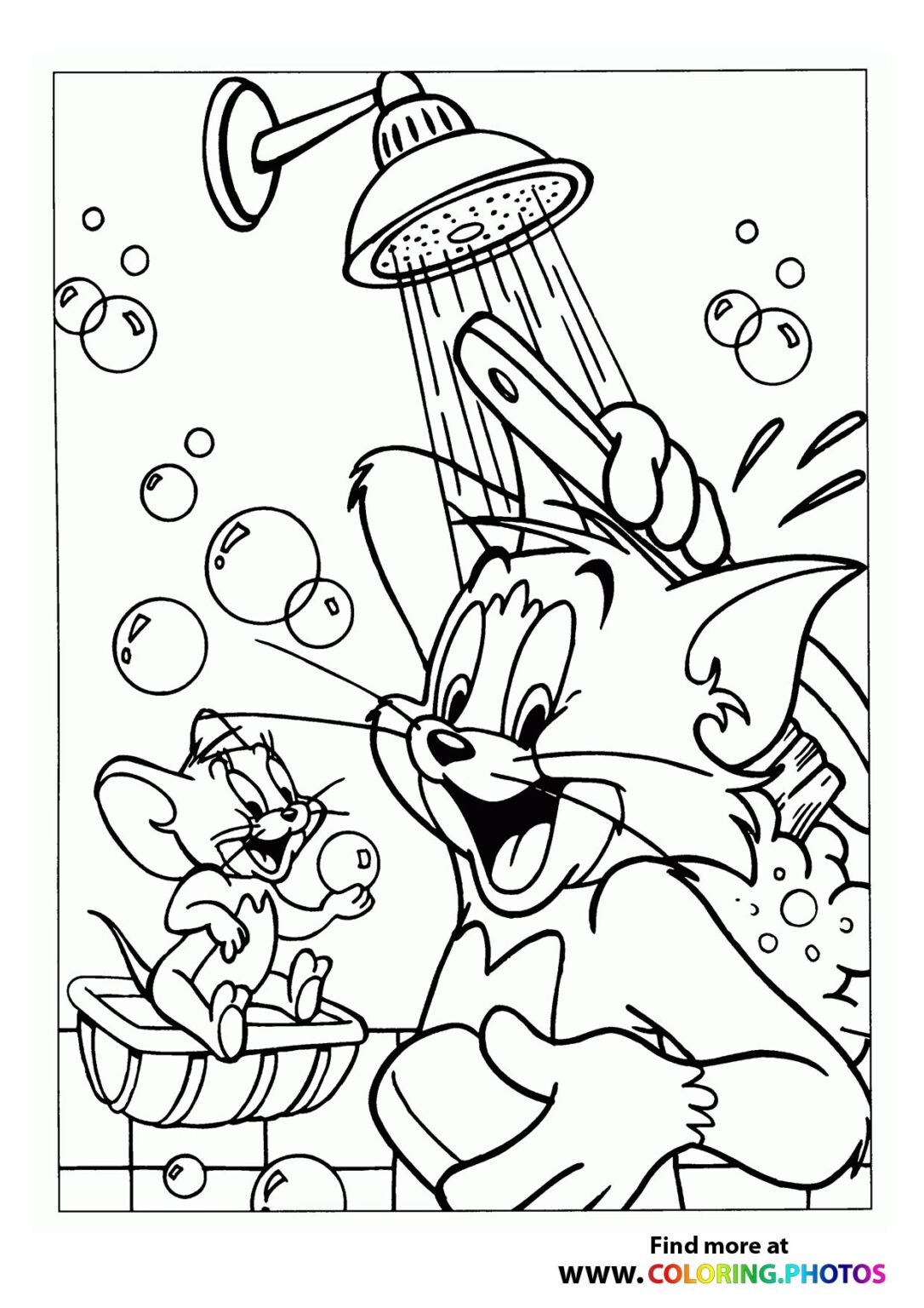 Tom and Jerry - Coloring Pages for kids | Free print or download