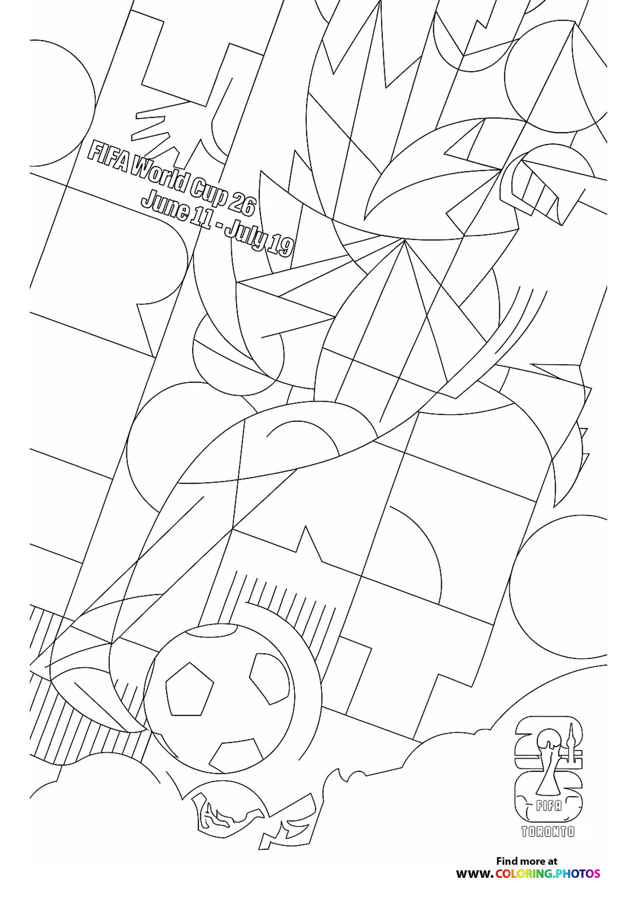 Toronto FIFA 2026 - Coloring Pages for kids
