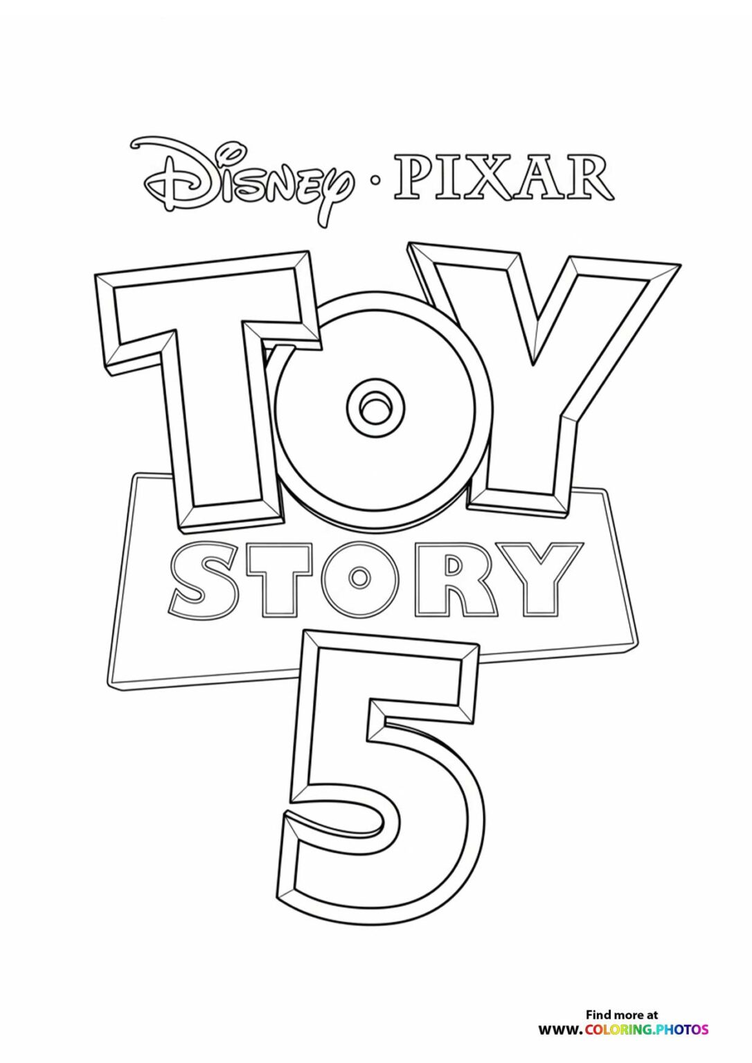 Toy Story 5 Logo - Coloring Pages for kids