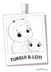 Turgui and Loti - Cry Babies - Coloring Pages for kids