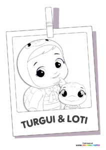 Turgui and Loti - Cry Babies - Coloring Pages for kids
