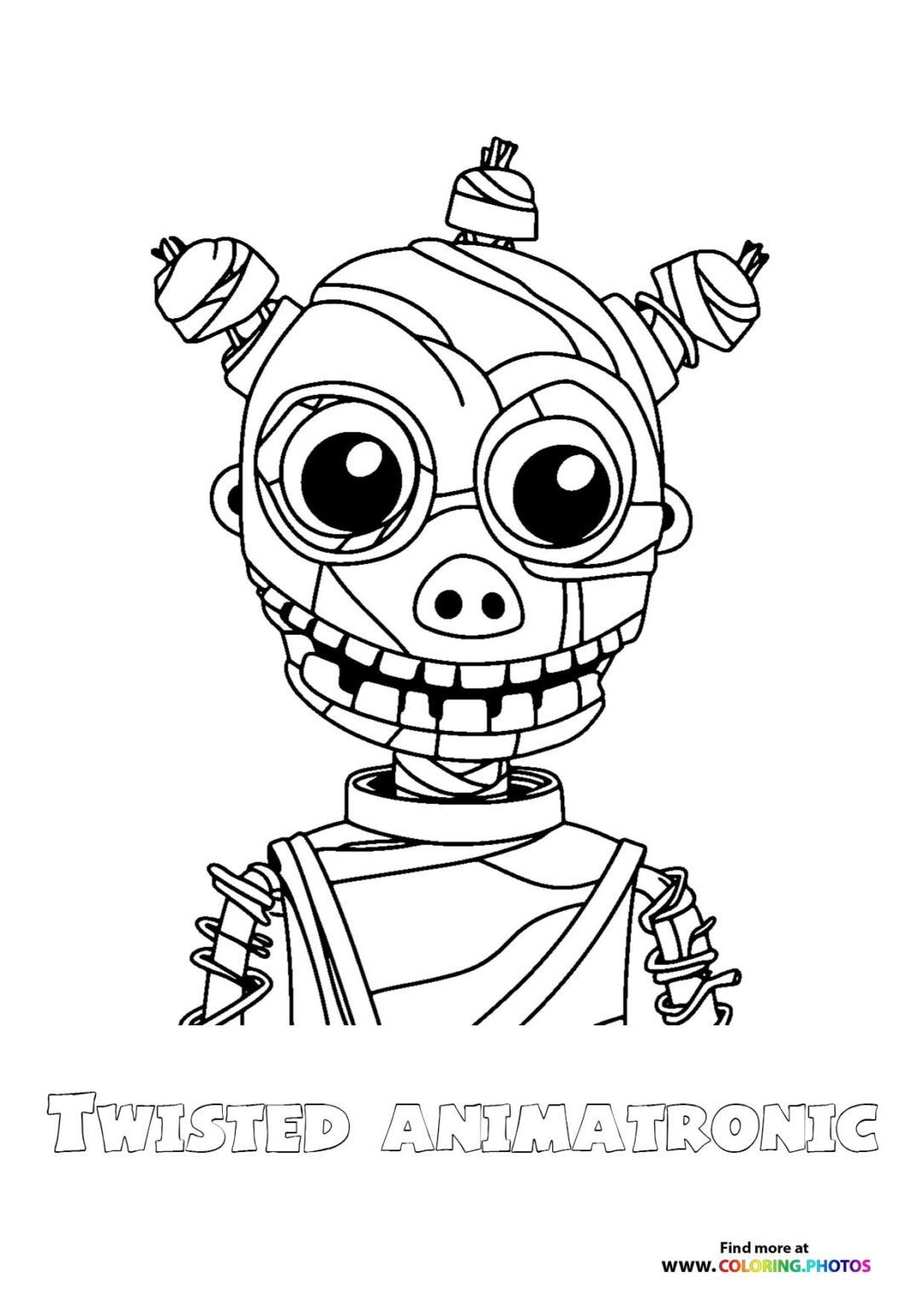 Twisted animatronic - Coloring Pages for kids
