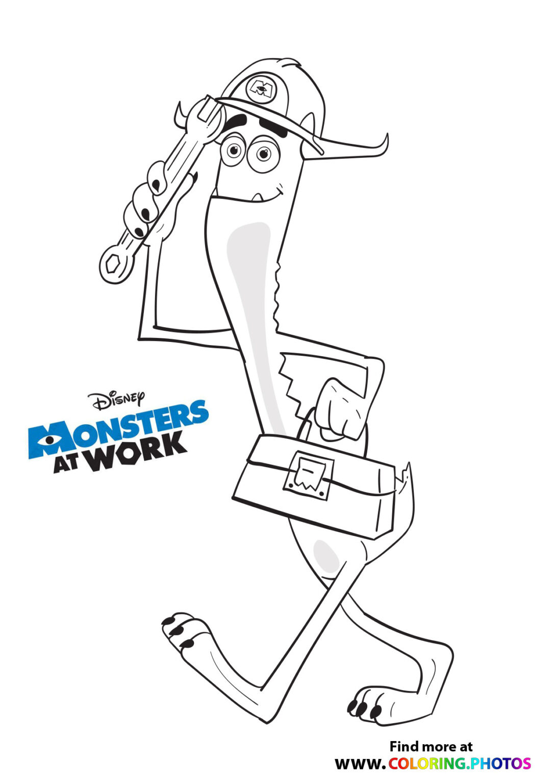Monsters at work coloring pages for kids - Disney | Free print or download