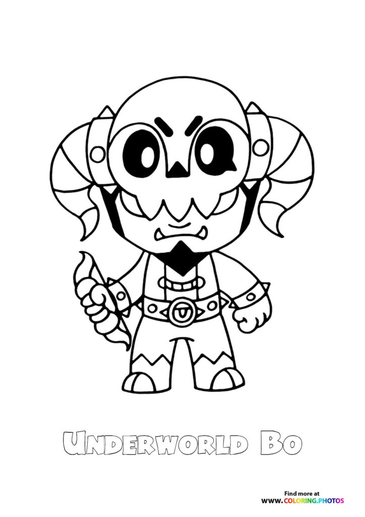 Underworld Bo Brawls Stars - Coloring Pages for kids
