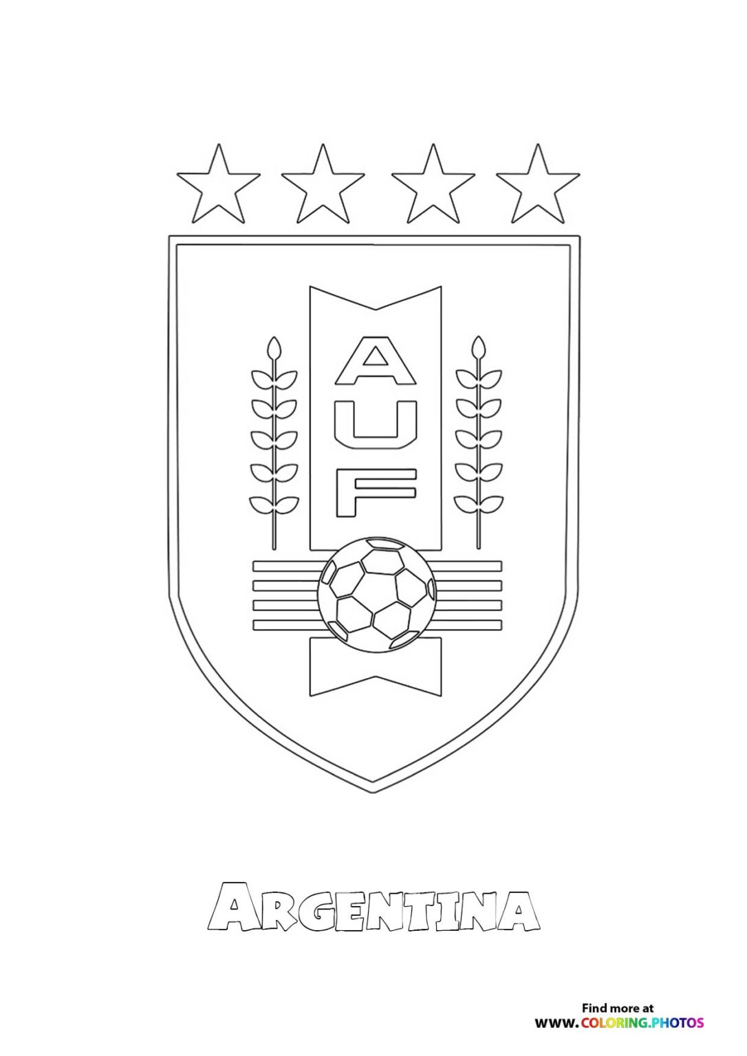 Uruguay team logo Copa America 2024 - Coloring Pages for kids