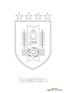 Uruguay team logo Copa America 2024 - Coloring Pages for kids