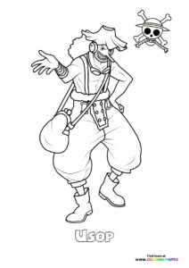 Usop from One Piece - Coloring Pages for kids
