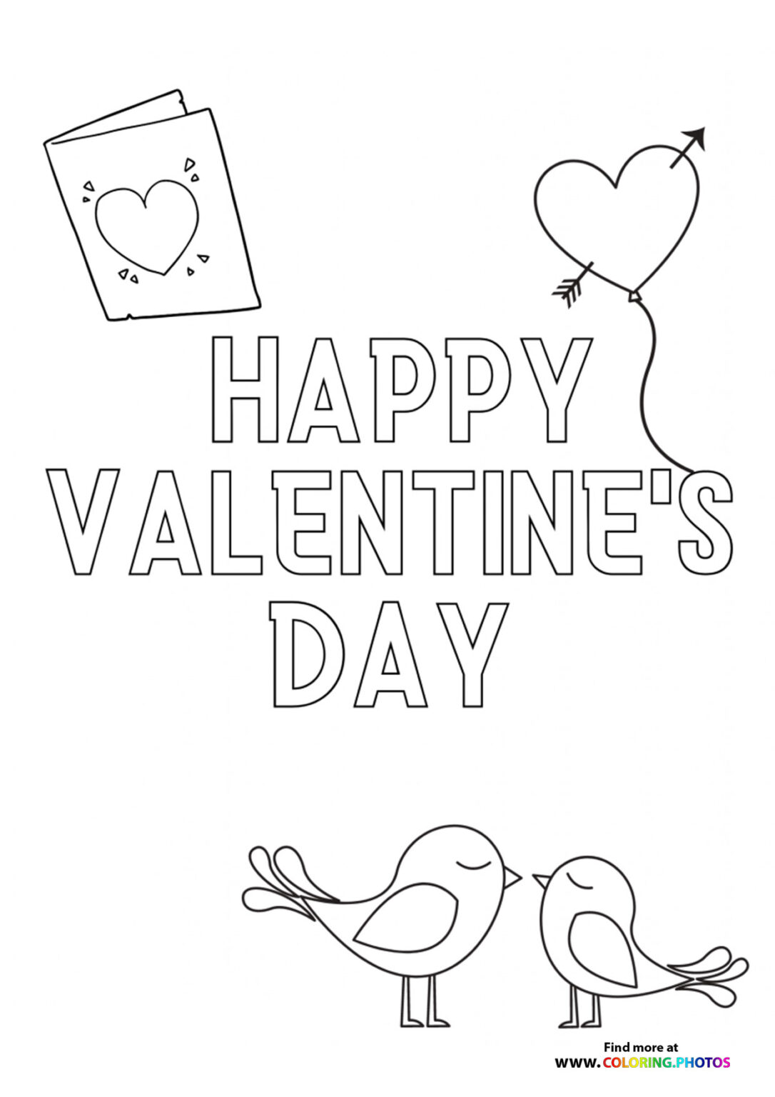 Valentines day doodle - Coloring Pages for kids