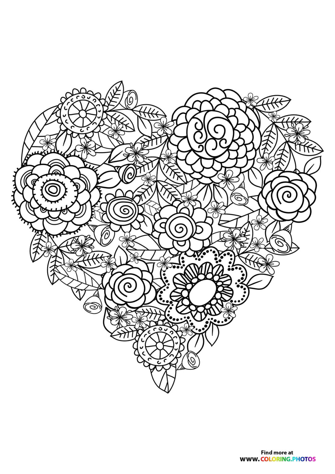 Valentines mandalas - Coloring Pages for kids | Free print or download