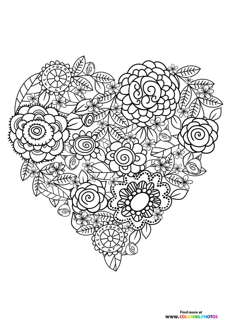 Valentines mandalas - Coloring Pages for kids | Free print or download