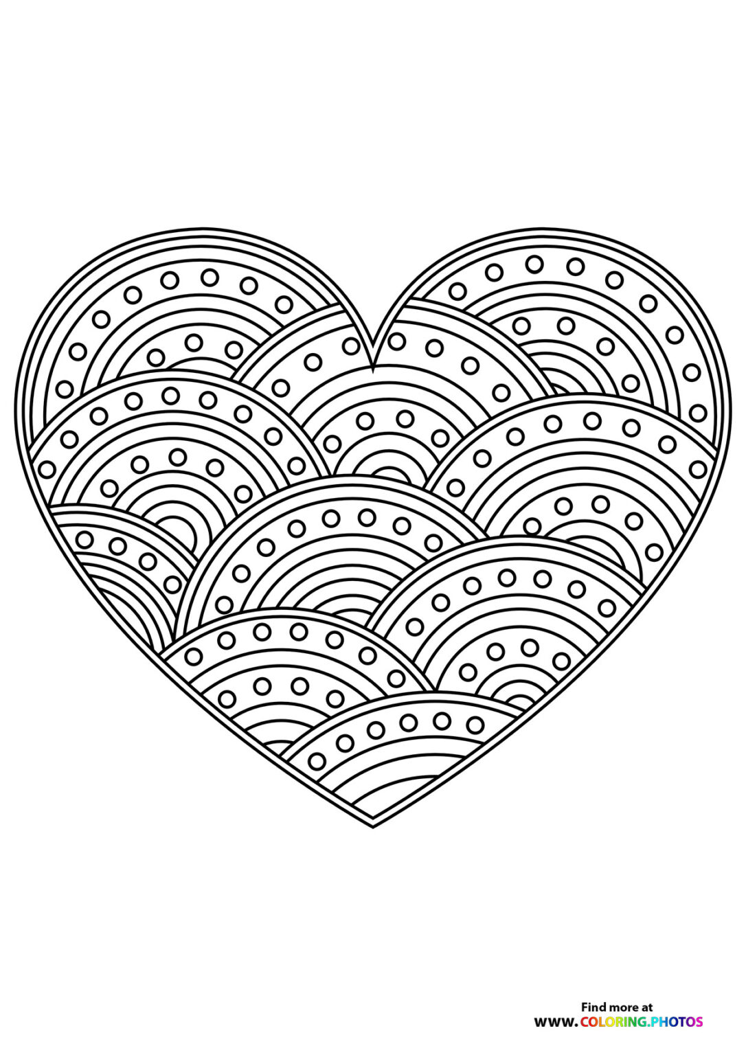 Valentines mandalas - Coloring Pages for kids | Free print or download