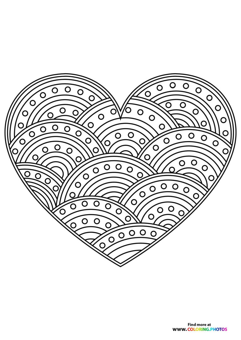 Valentines mandalas - Coloring Pages for kids | Free print or download
