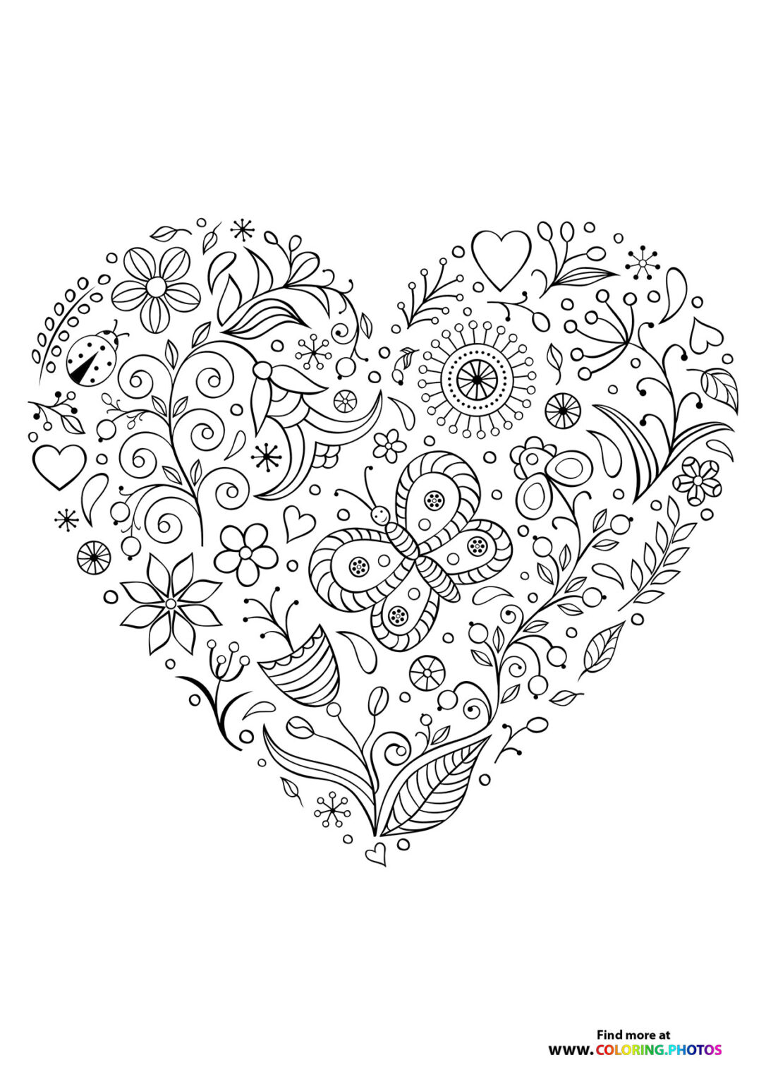 Valentines mandalas - Coloring Pages for kids | Free print or download