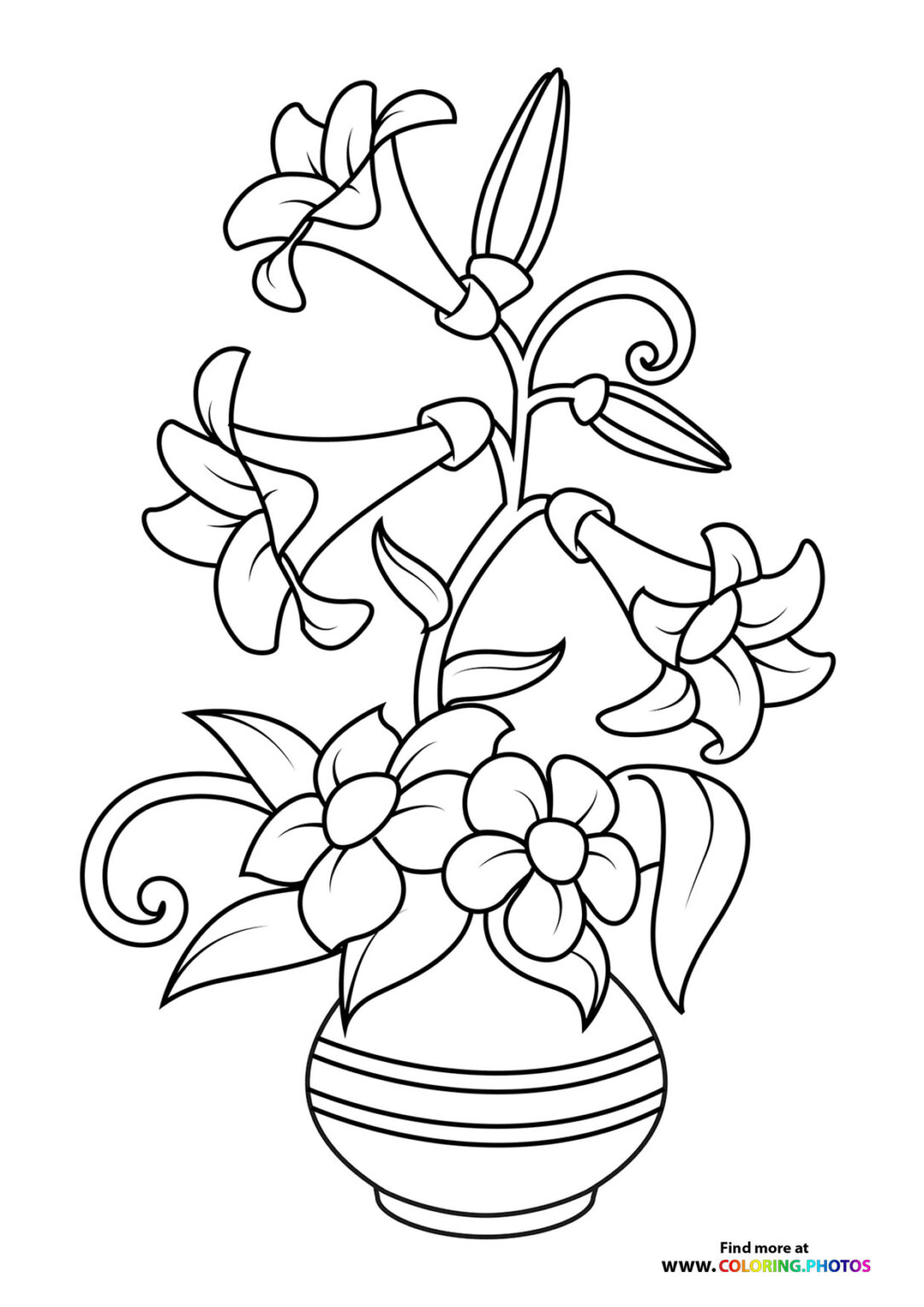 Easter flowers - Coloring Pages for kids | Free and easy print or download