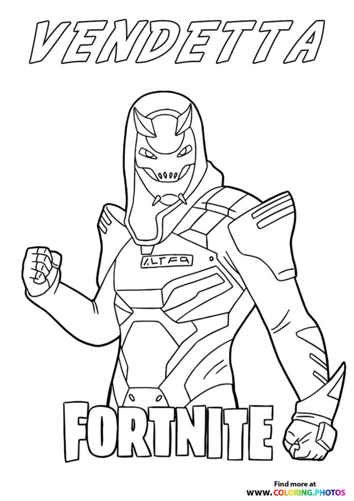 Vendetta - Fortnite - Coloring Pages for kids