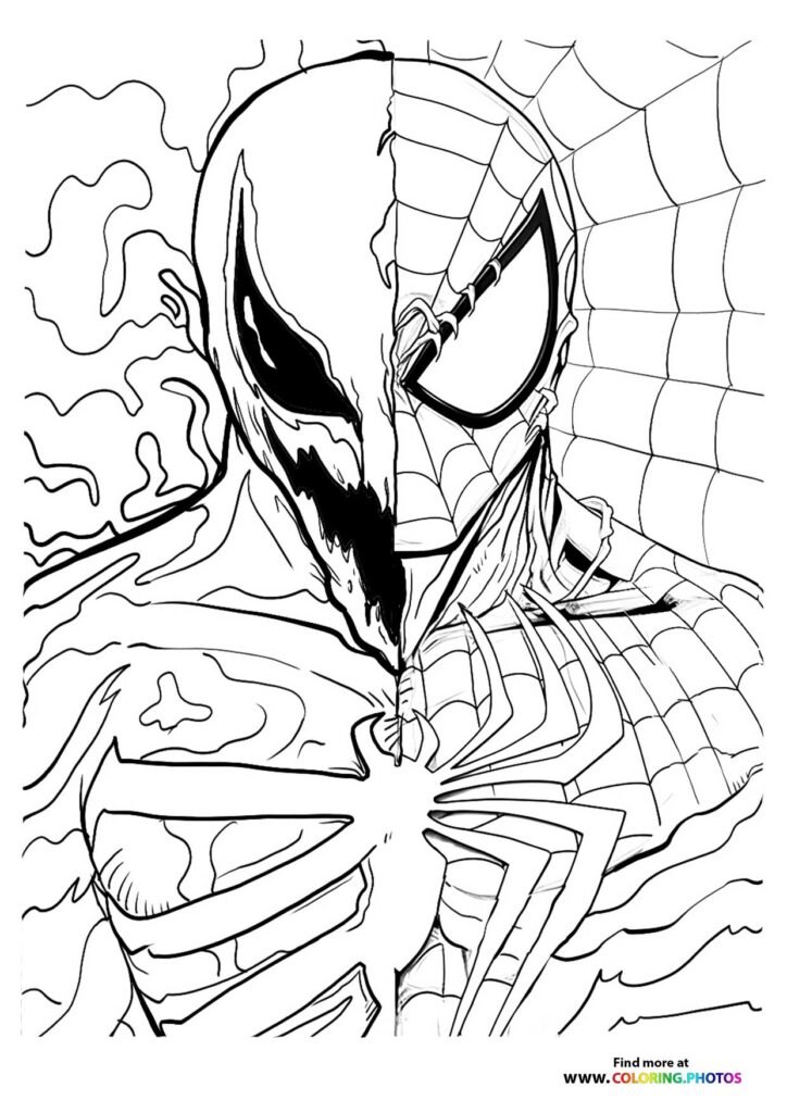Venom transforming - Coloring Pages for kids