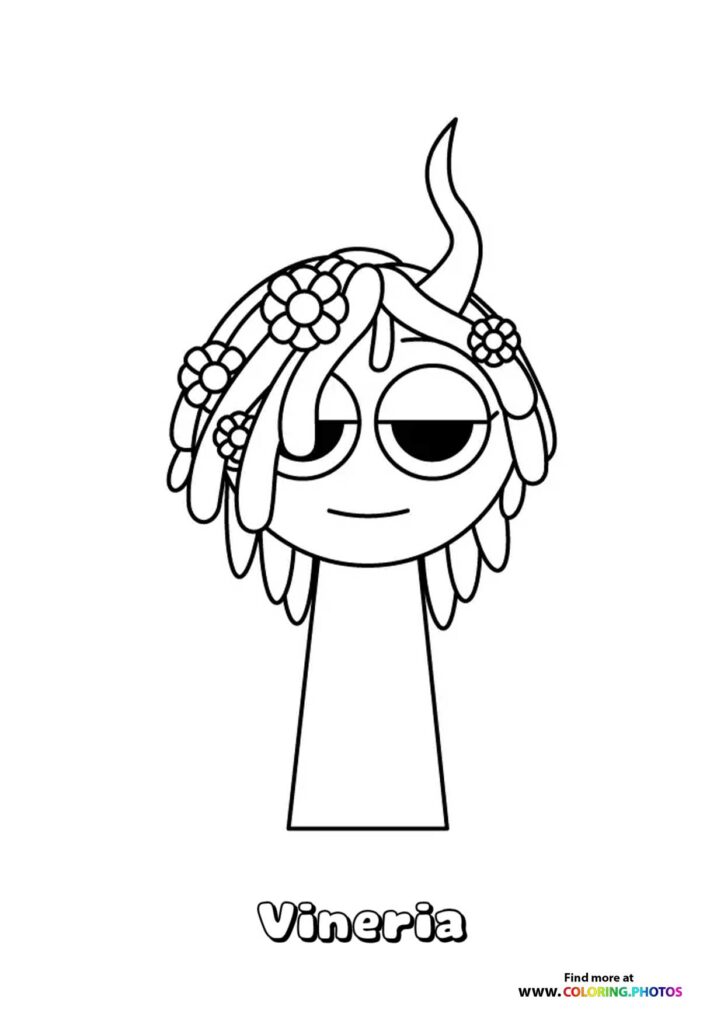 Pinki Sprunki - Coloring Pages for kids