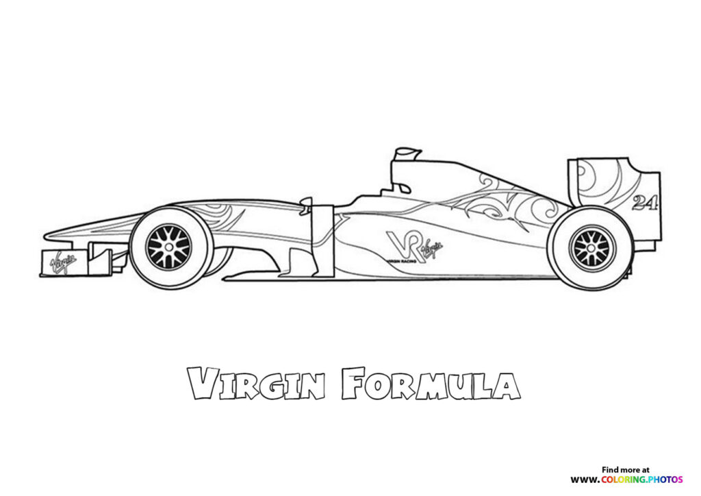 Formula 1 - Coloring Pages for kids | Free and easy print or download
