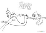 Netflix Vivo coloring pages | Free & easy print or download coloring sheets