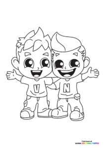 Vlad and Niki - Coloring Pages for kids | 100% free print or download