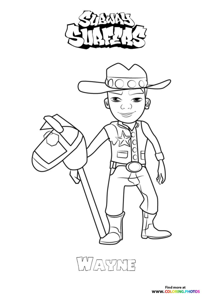 Jake from Subway Surfers - Coloring Pages for kids