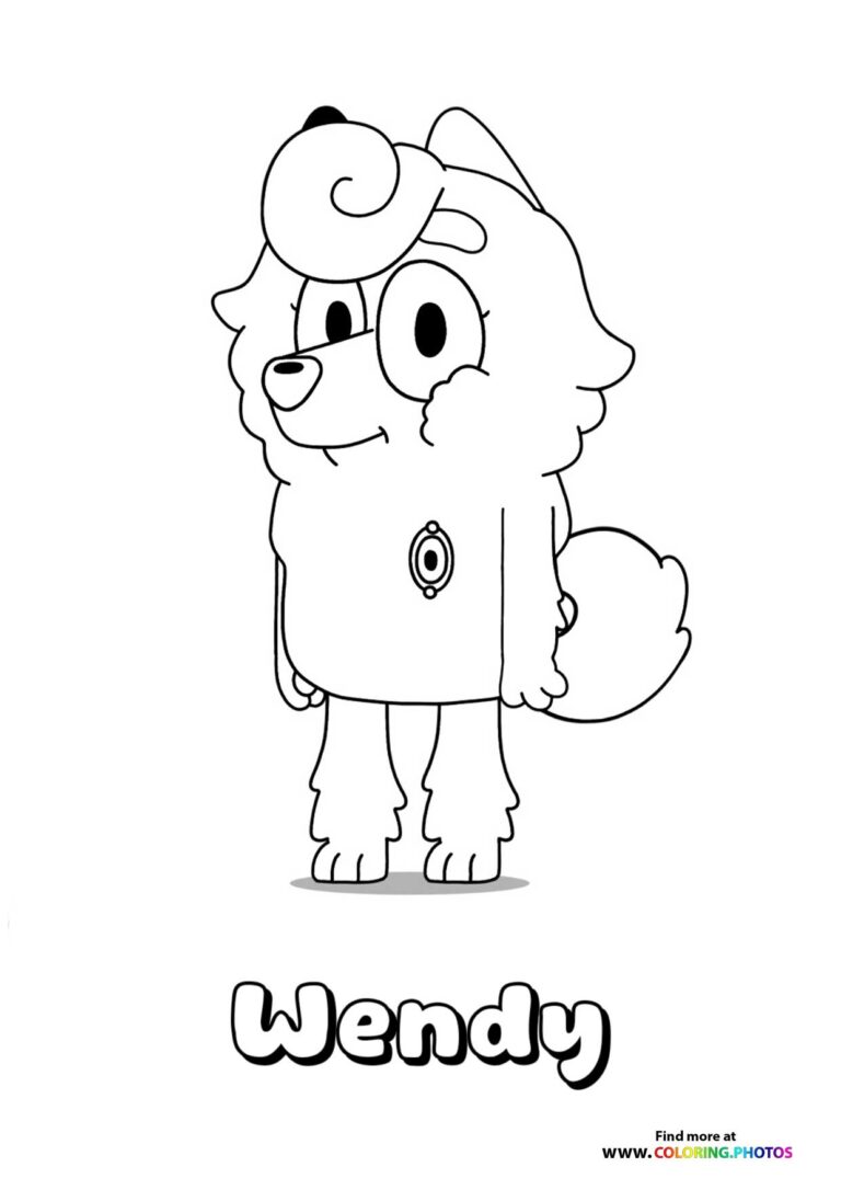 Pom Pom from Bluey - Coloring Pages for kids Pom Pom from Bluey - Coloring Pages for kids