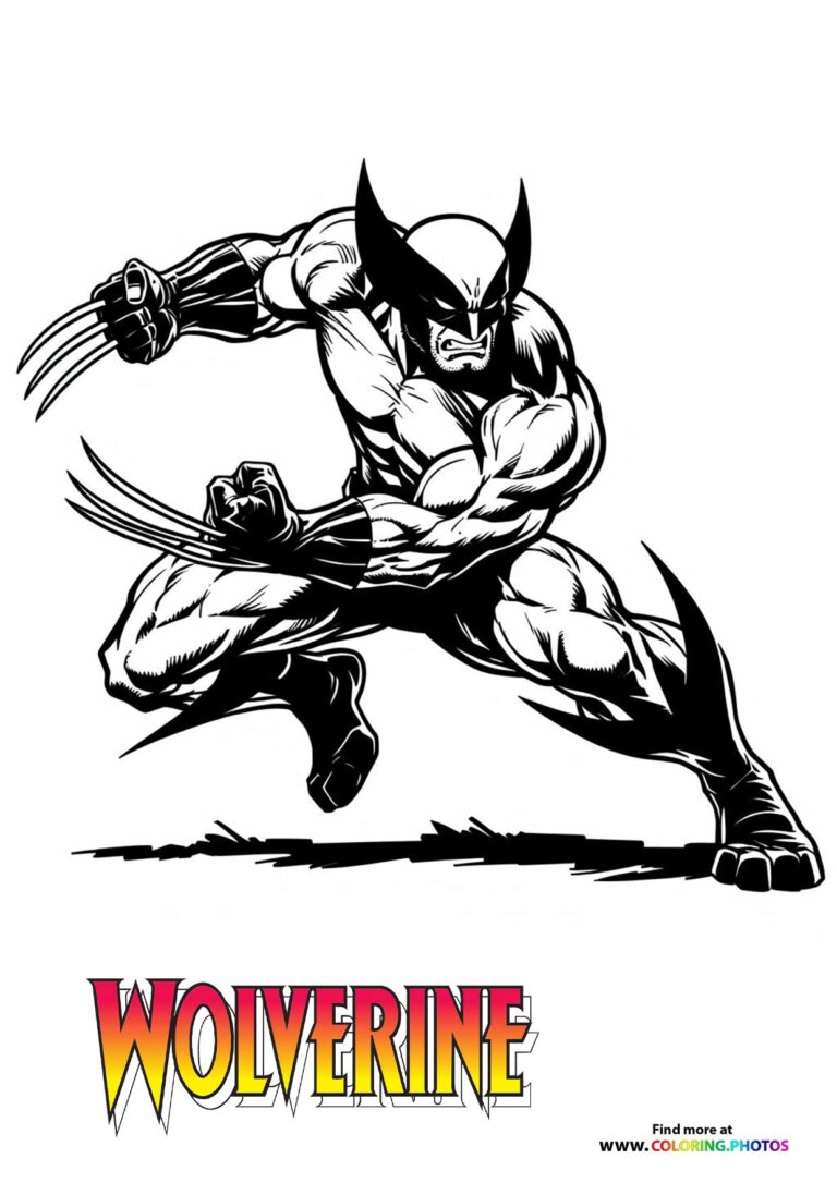 Wolverine - Coloring Pages for kids - Free and easy print or download
