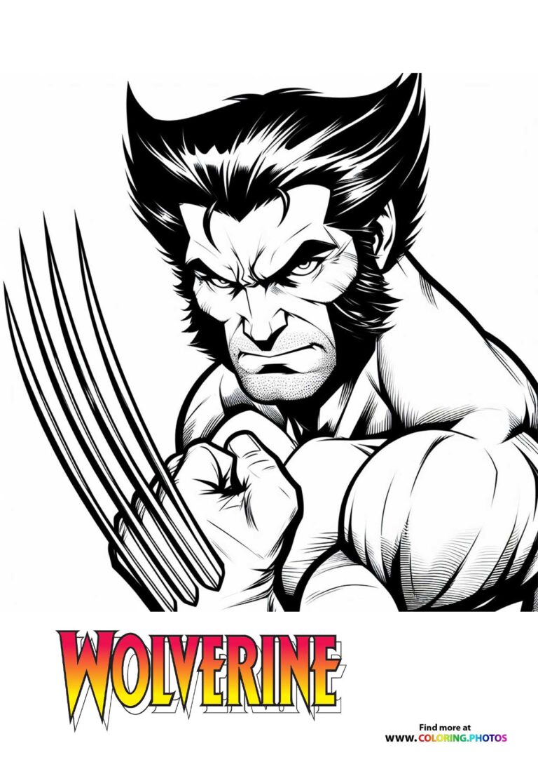 Wolverine - Coloring Pages for kids - Free and easy print or download