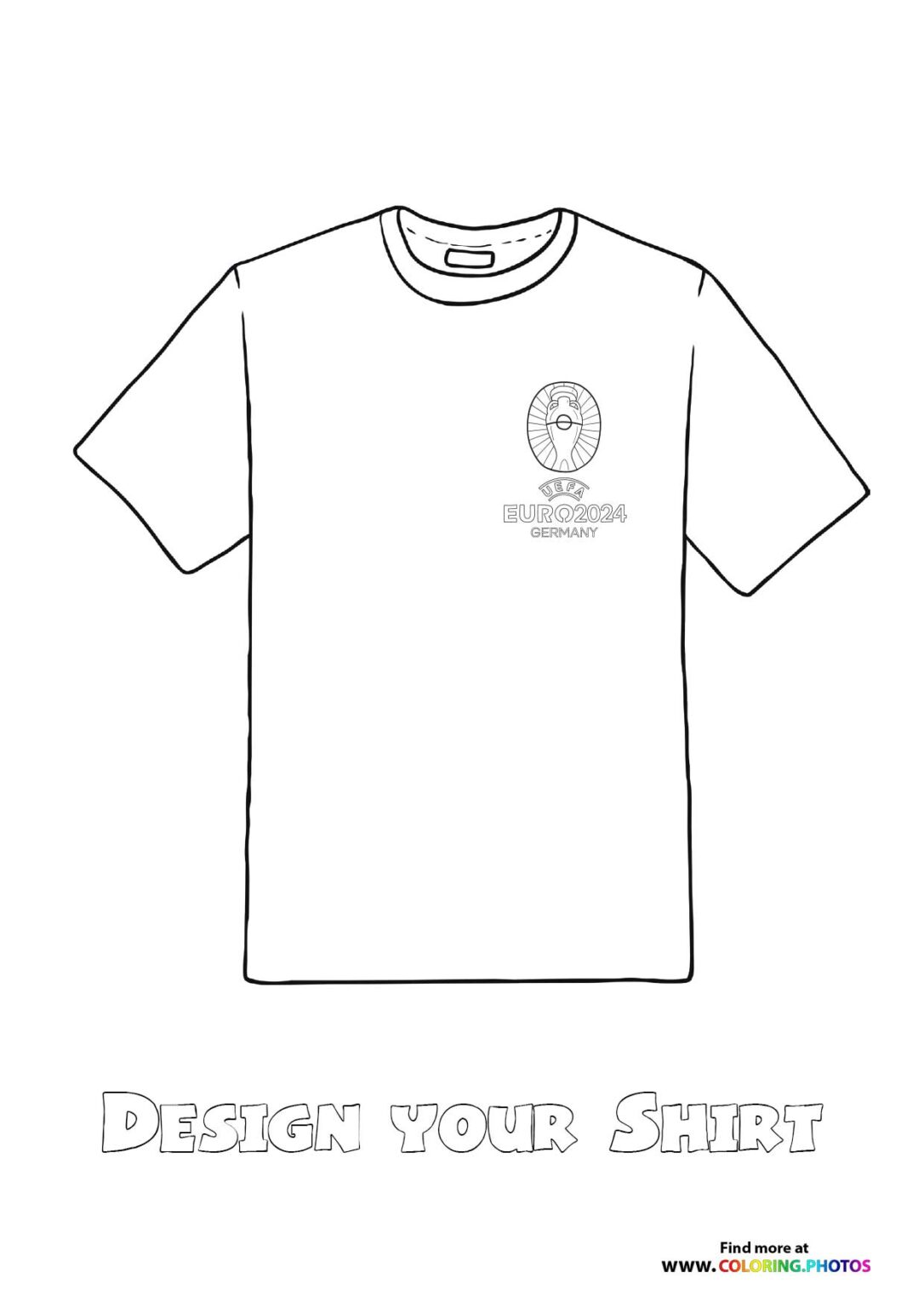 Your shirt Euro 2024 Germany - Coloring Pages for kids