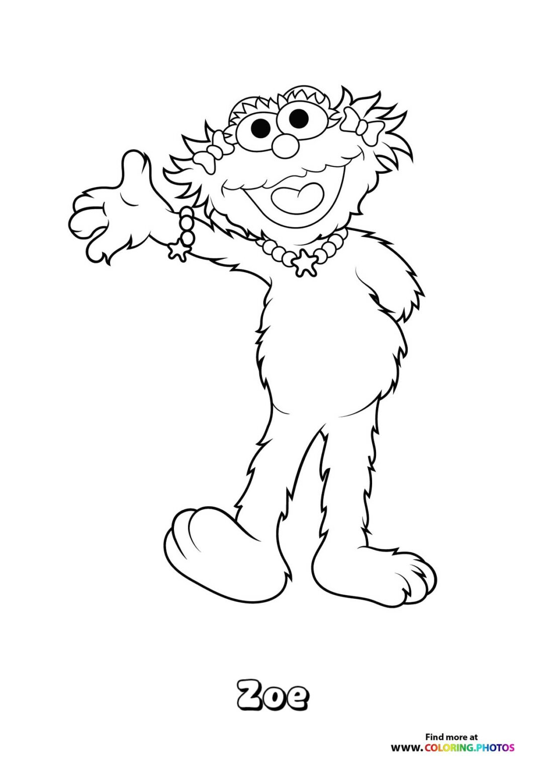 Zoe from Sesame street - Coloring Pages for kids