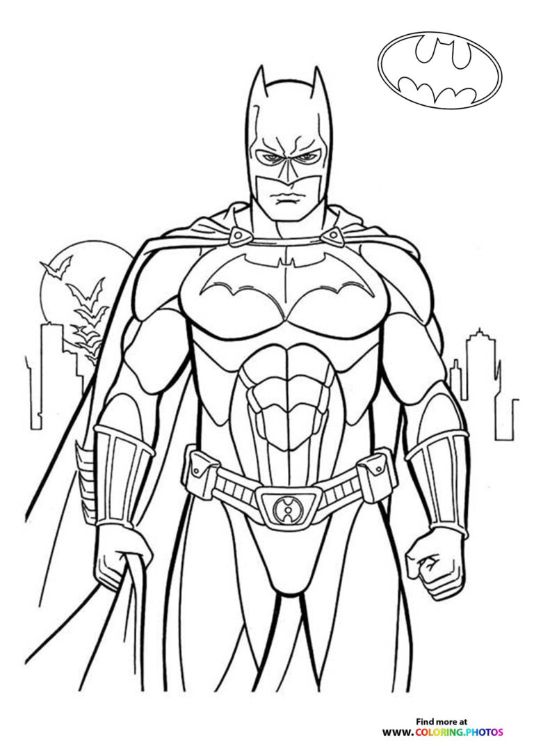 Batman in Gotham - Coloring Pages for kids