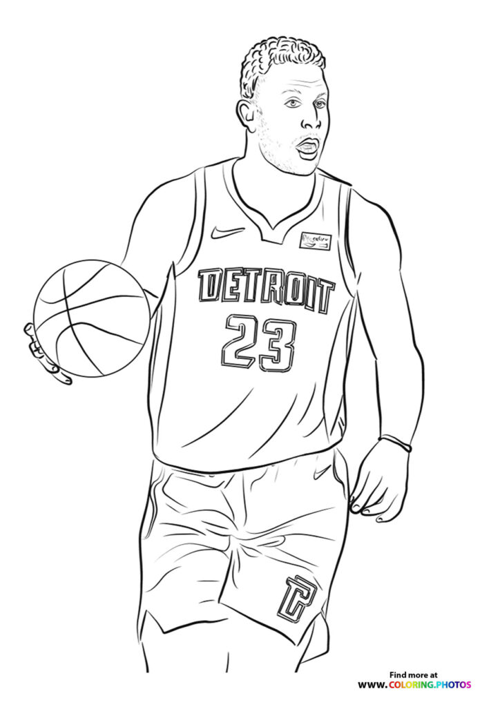 NBA basketball - Coloring Pages for kids | 100% free print or download
