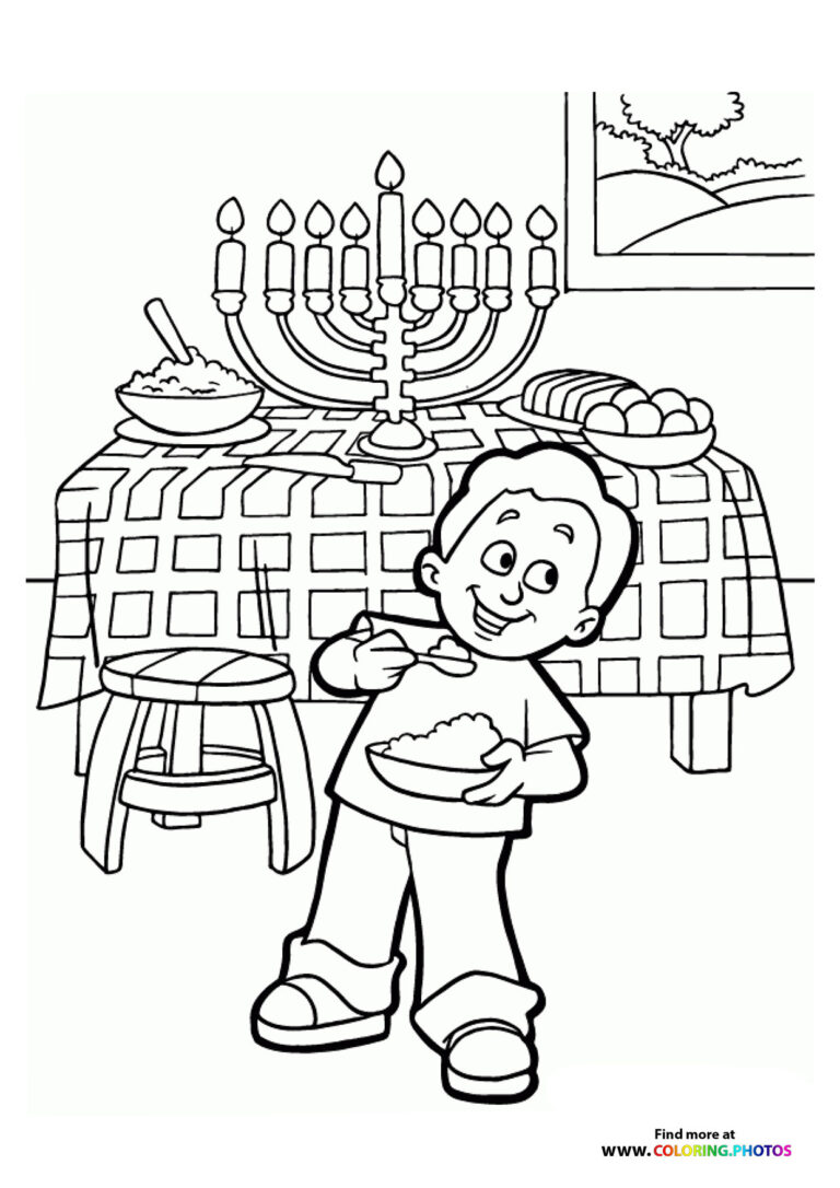 Hanukkah - Coloring Pages for kids | Free and easy print or download
