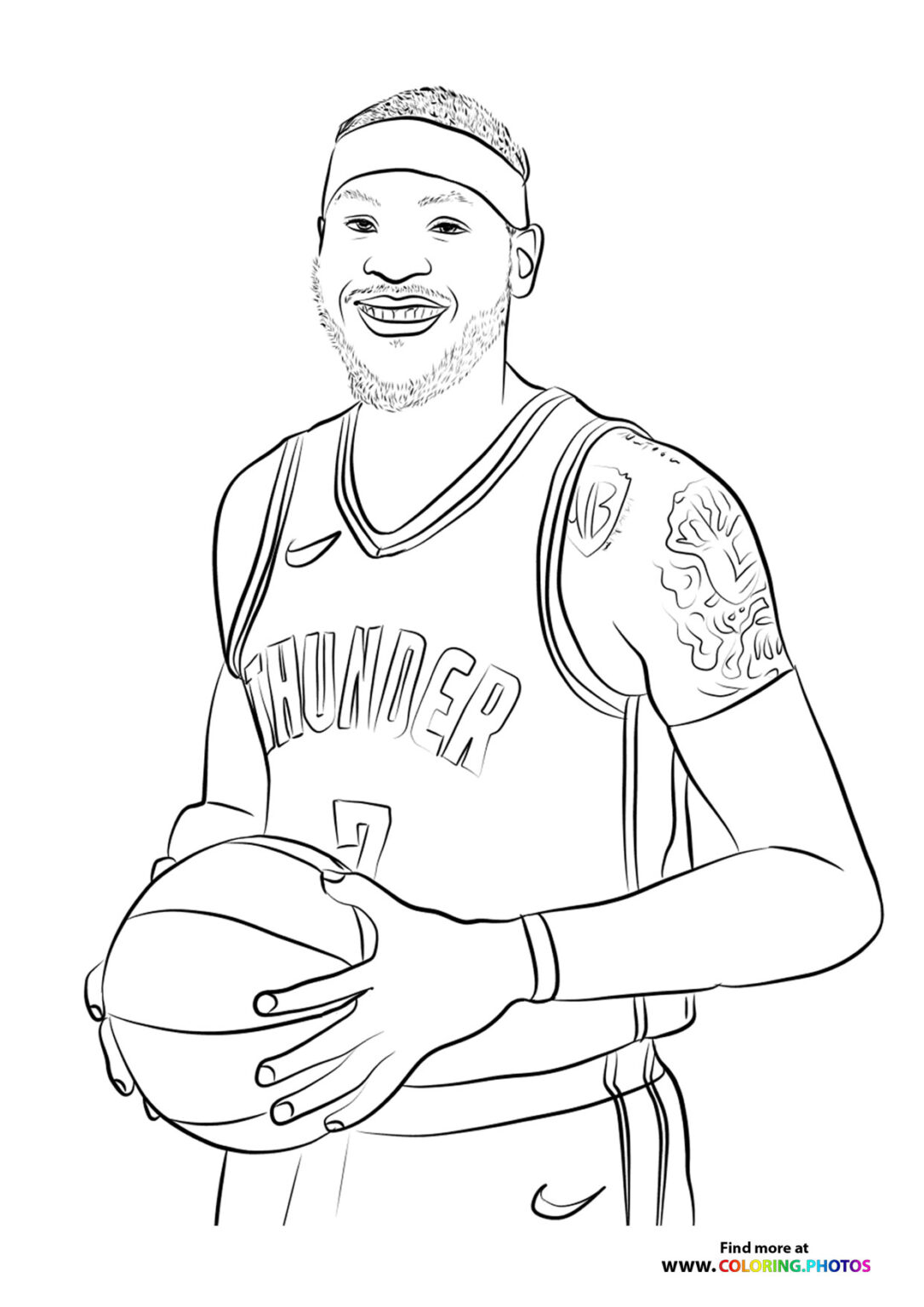 NBA basketball - Coloring Pages for kids | 100% free print or download