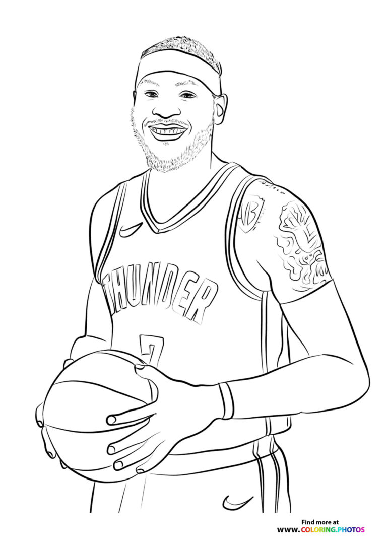 NBA basketball - Coloring Pages for kids | 100% free print or download