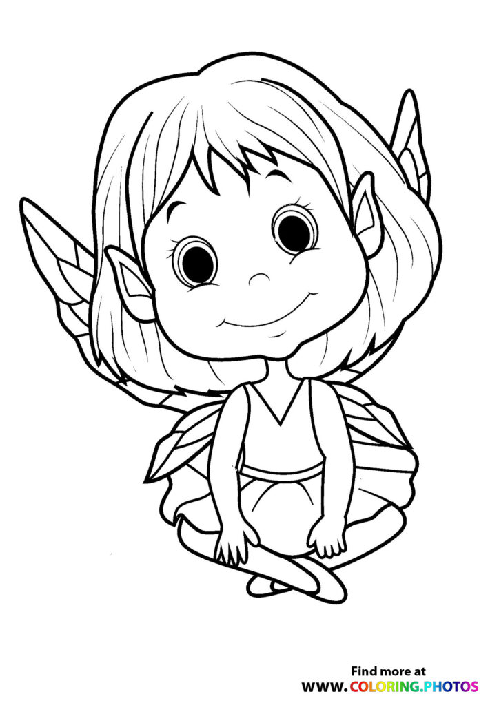 Cute little fairy - Coloring Pages for kids