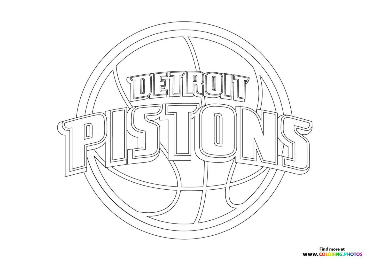 detroit pistons logo - Coloring Pages for kids