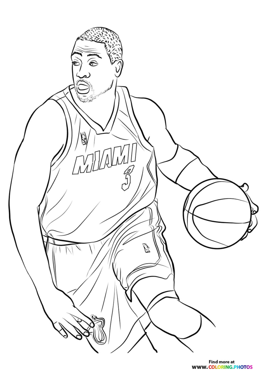 NBA players - Coloring Pages for kids | 100% free print or download