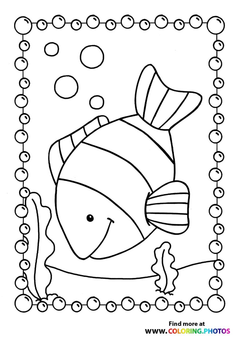 Small Fish swimming in the sea - Coloring Pages for kids