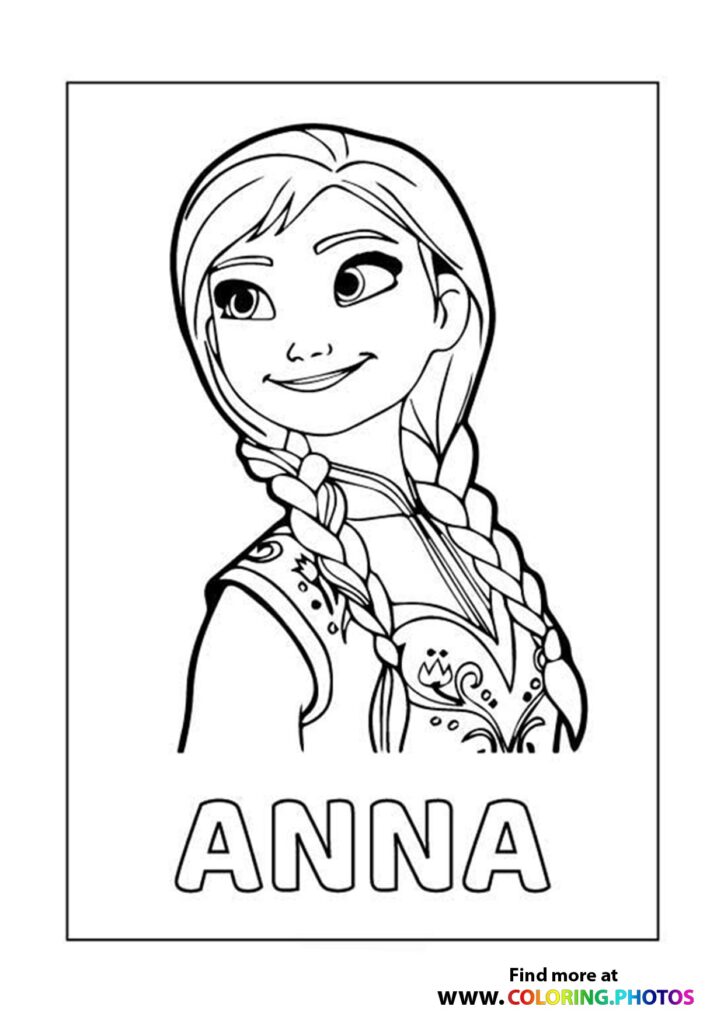 Frozen - Coloring Pages for kids | Easy and Free Print or Download