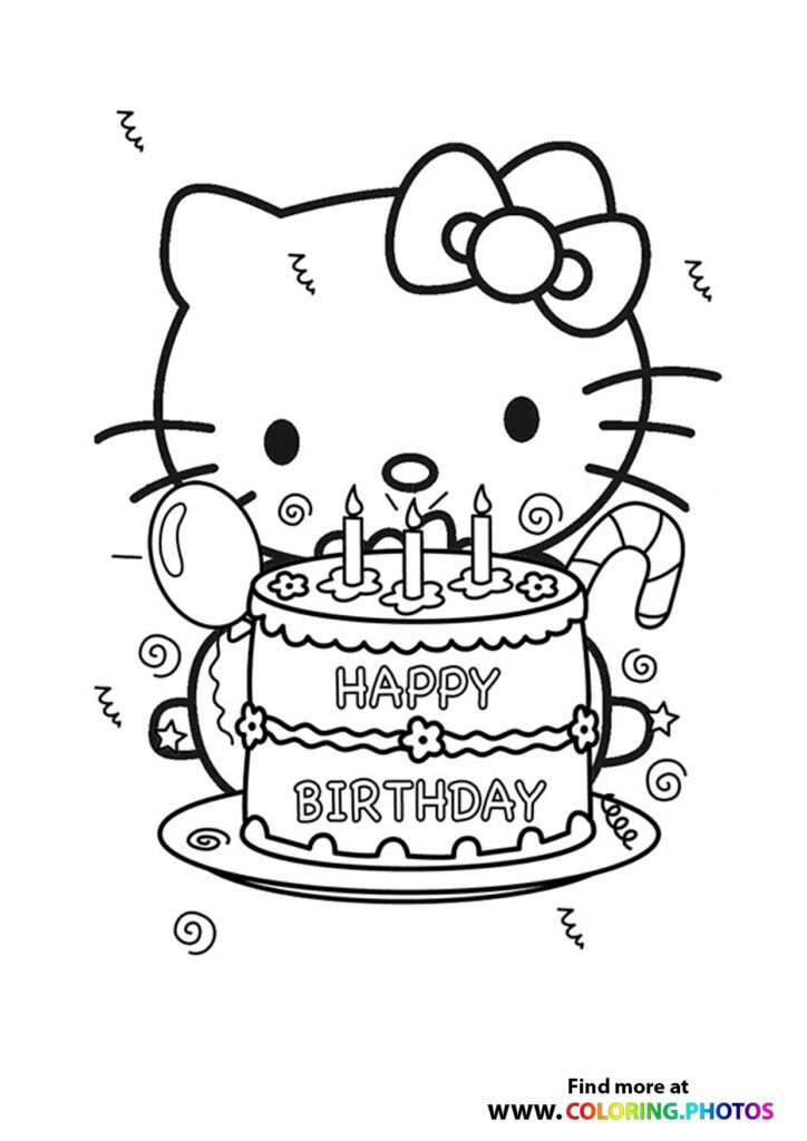 Hello Kitty - Coloring Pages for kids | Free and easy print or download