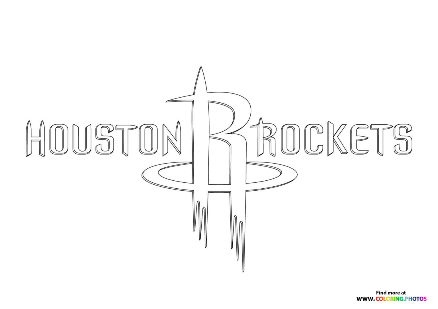 houston rockets logo - Coloring Pages for kids
