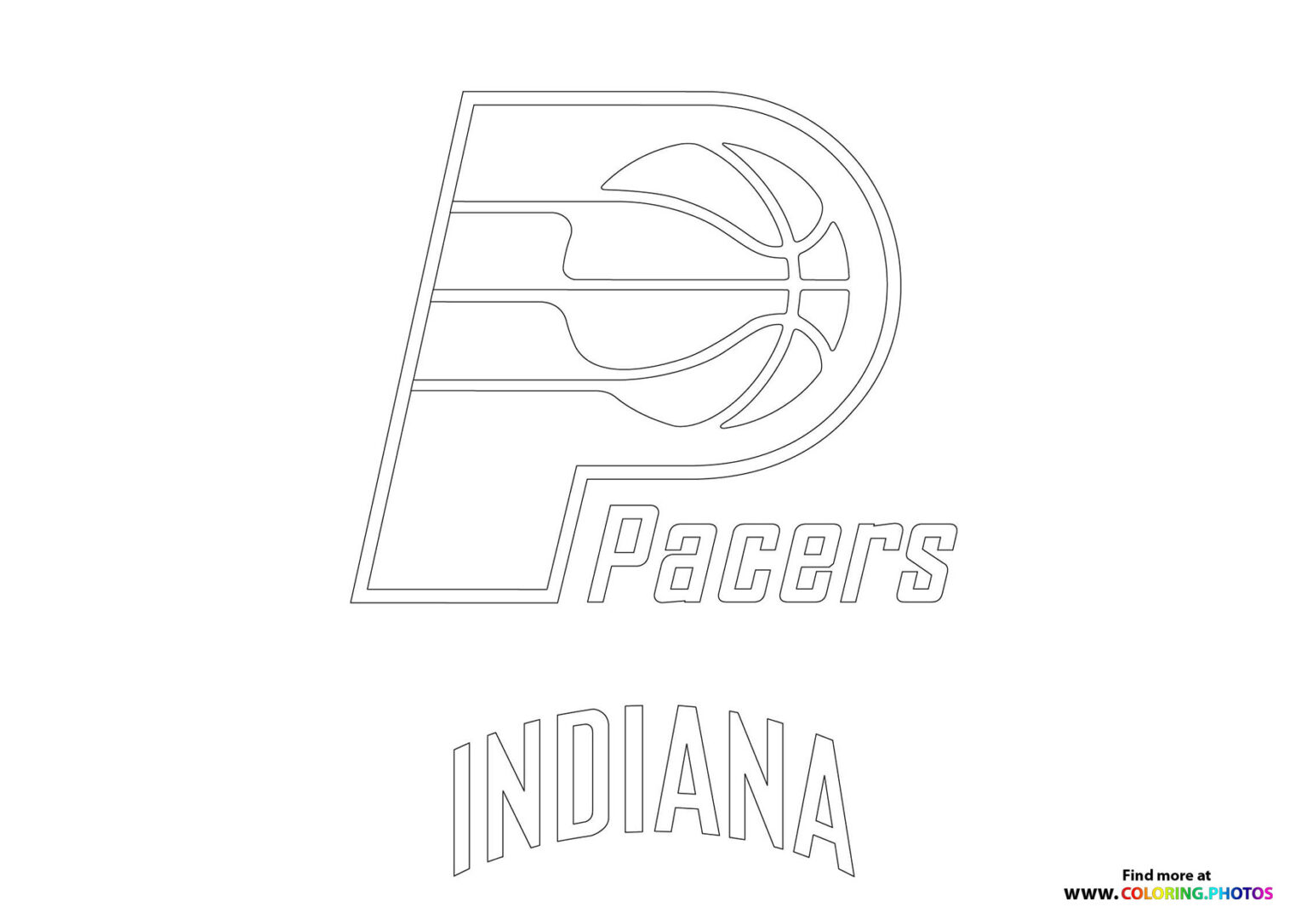 indiana pacers logo - Coloring Pages for kids