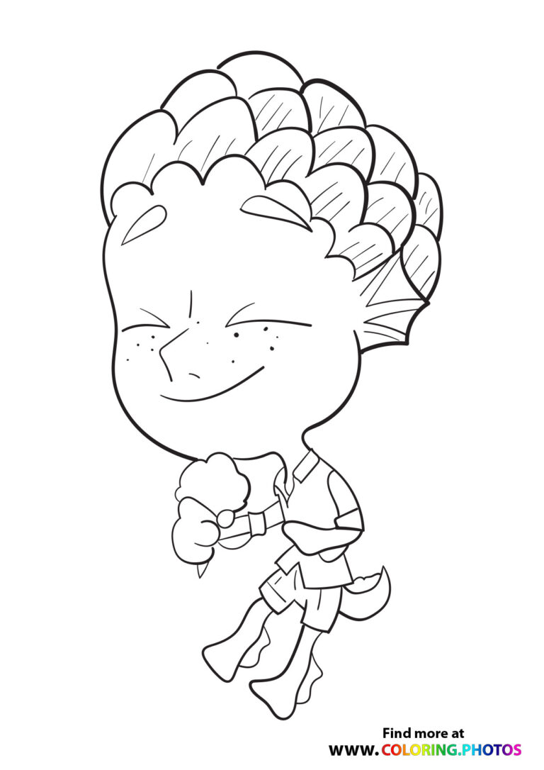 Water Alberto eating Ice-cream - Coloring Pages for kids