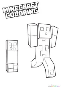 Minecraft coloring pages for kids | Free and easy print or download.