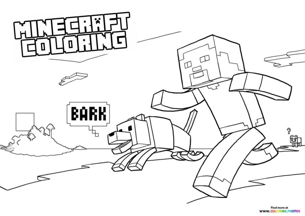 Minecraft Sword - Coloring Pages for kids
