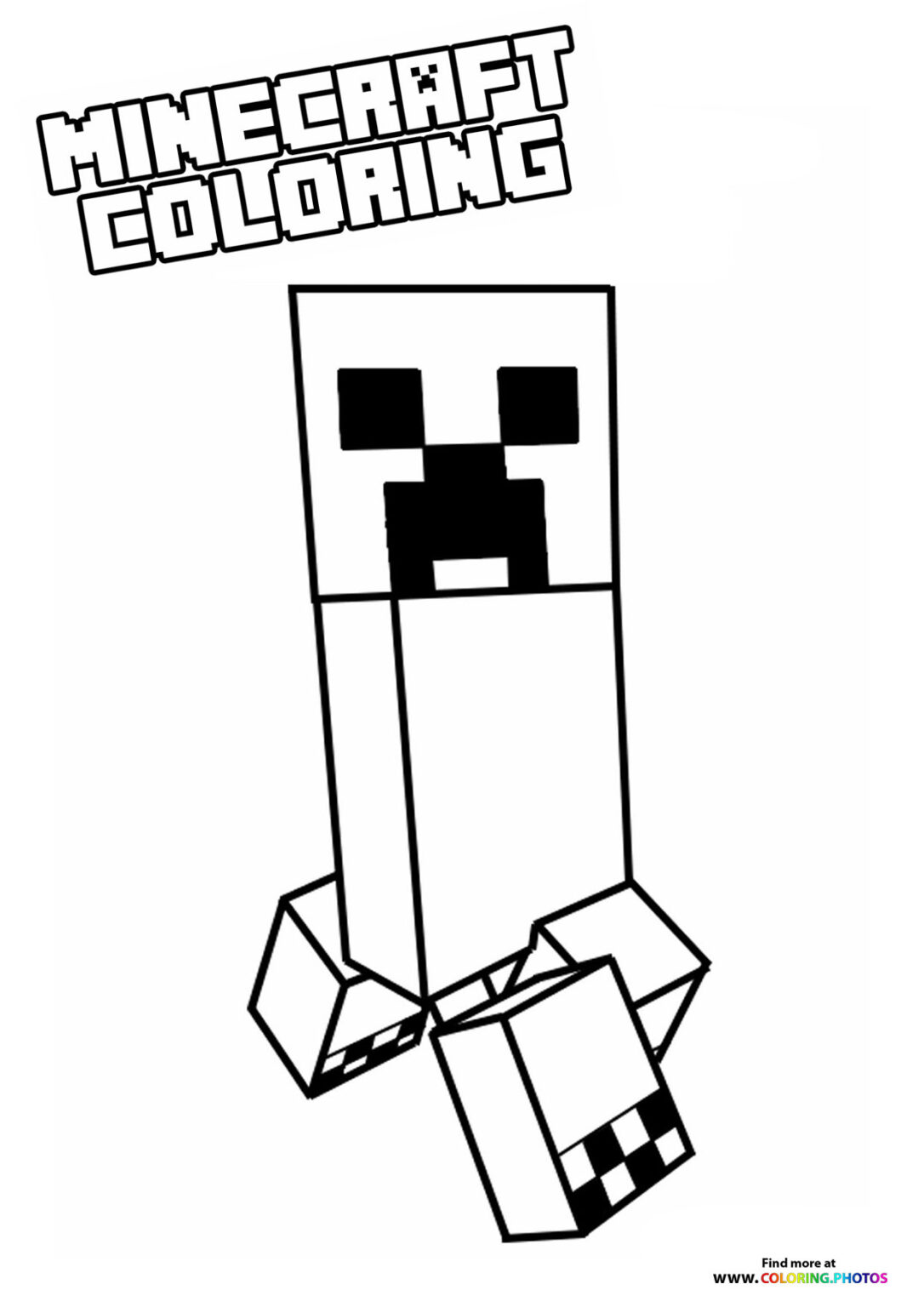 Minecraft coloring pages for kids | Free and easy print or download.