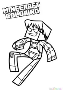 Minecraft girl character - Coloring Pages for kids