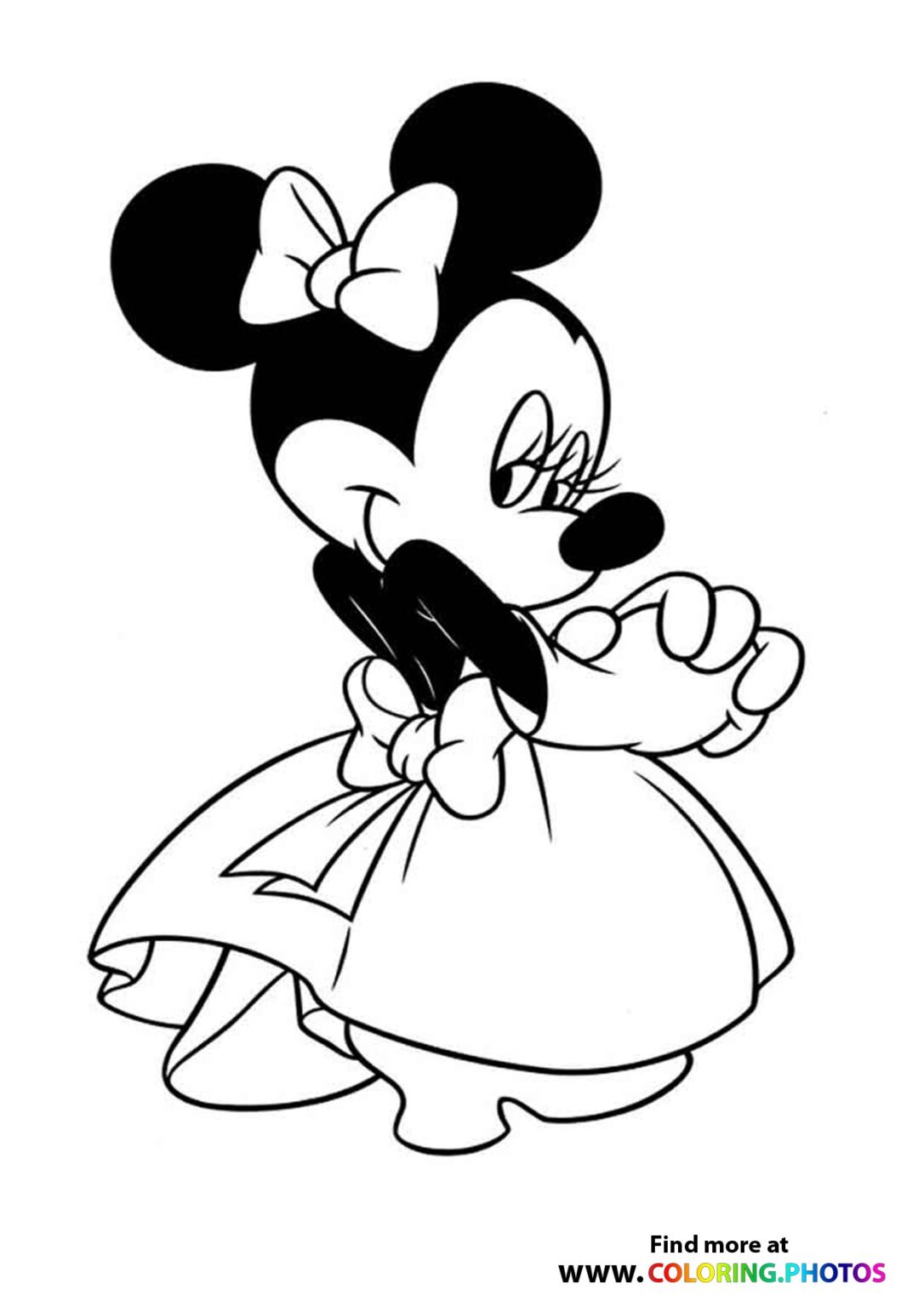 Minnie Mouse Coloring Pages For Kids Free And Easy Print Or Download